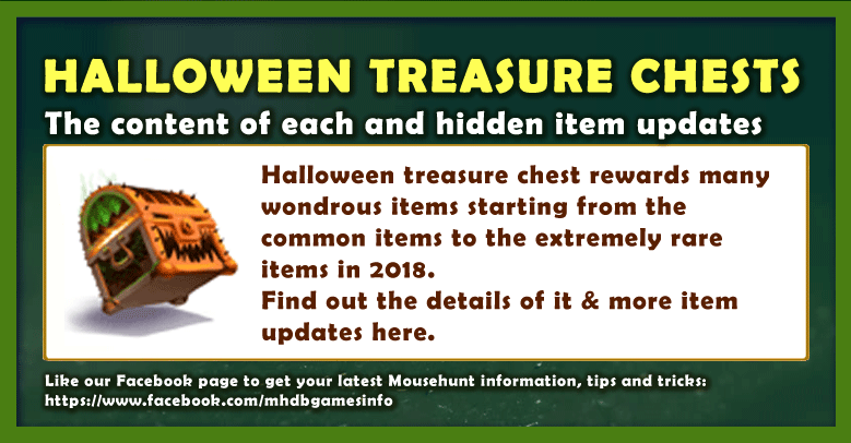 Halloween Treasure Chest Rewards 2018 and Updates - Mousehunt Blog ...